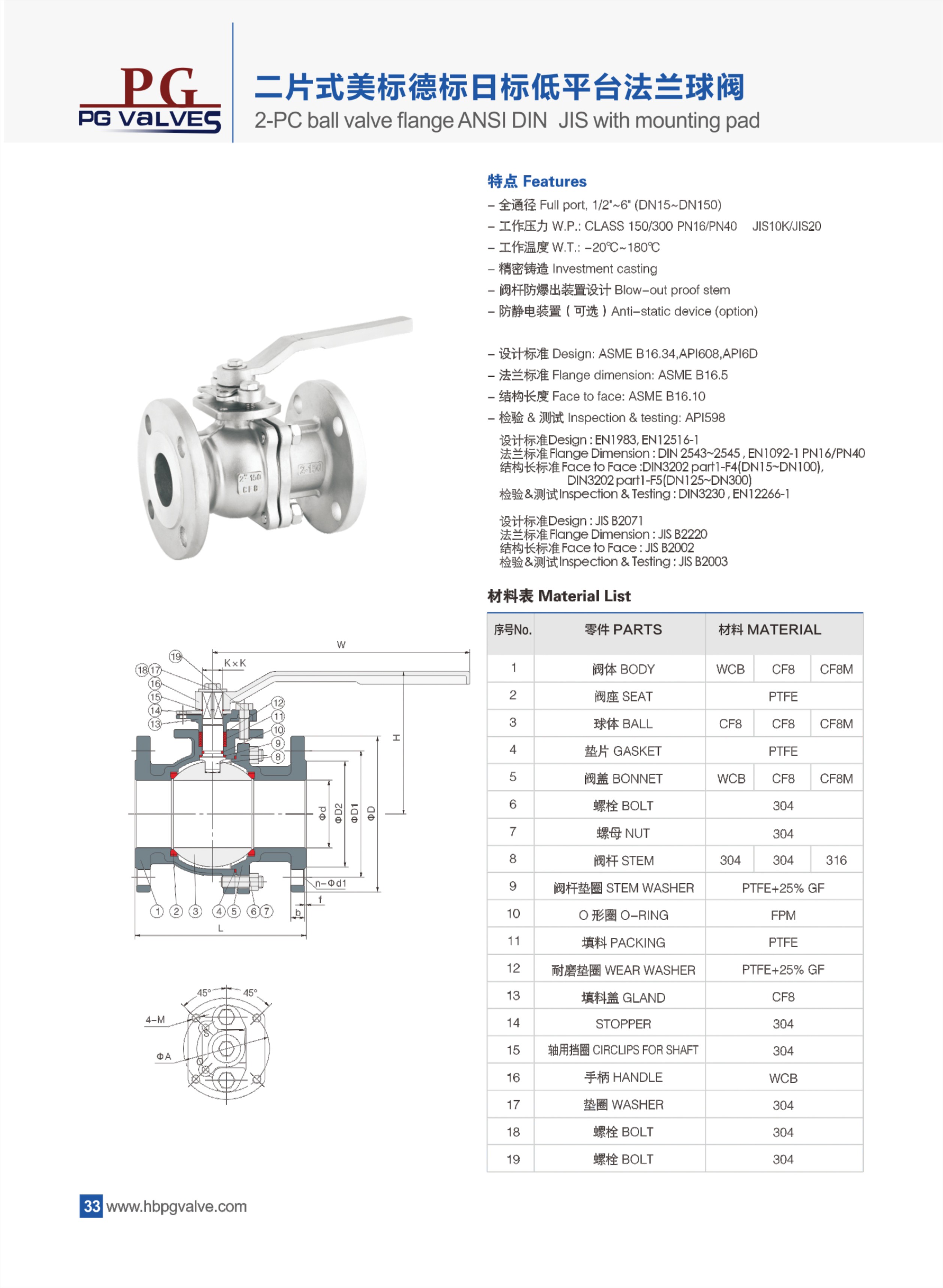 10K Ball Valve JIS Flange Stainless Steel SCS13 from China manufacturer - PG Valves